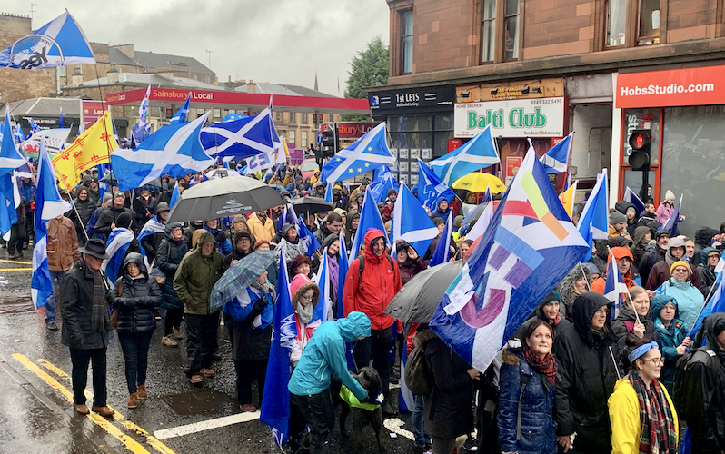 Scottish Independence supporters march for second referendum in Glasgow ...