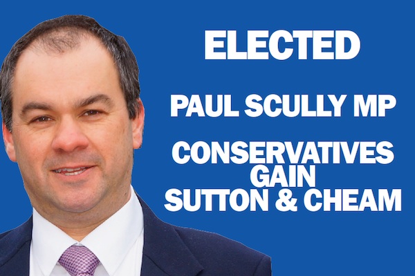 General Election 2015: Conservative Paul Scully takes Sutton and Cheam ...