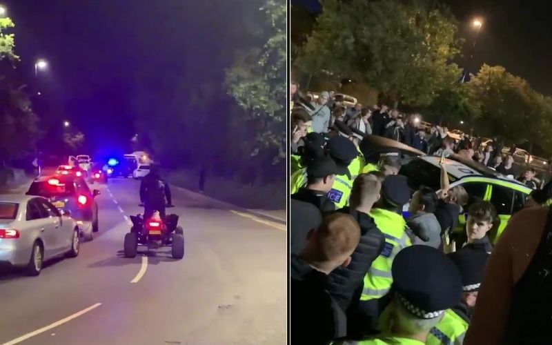 Police blockade Croydon retail park to put the brakes on late night racing