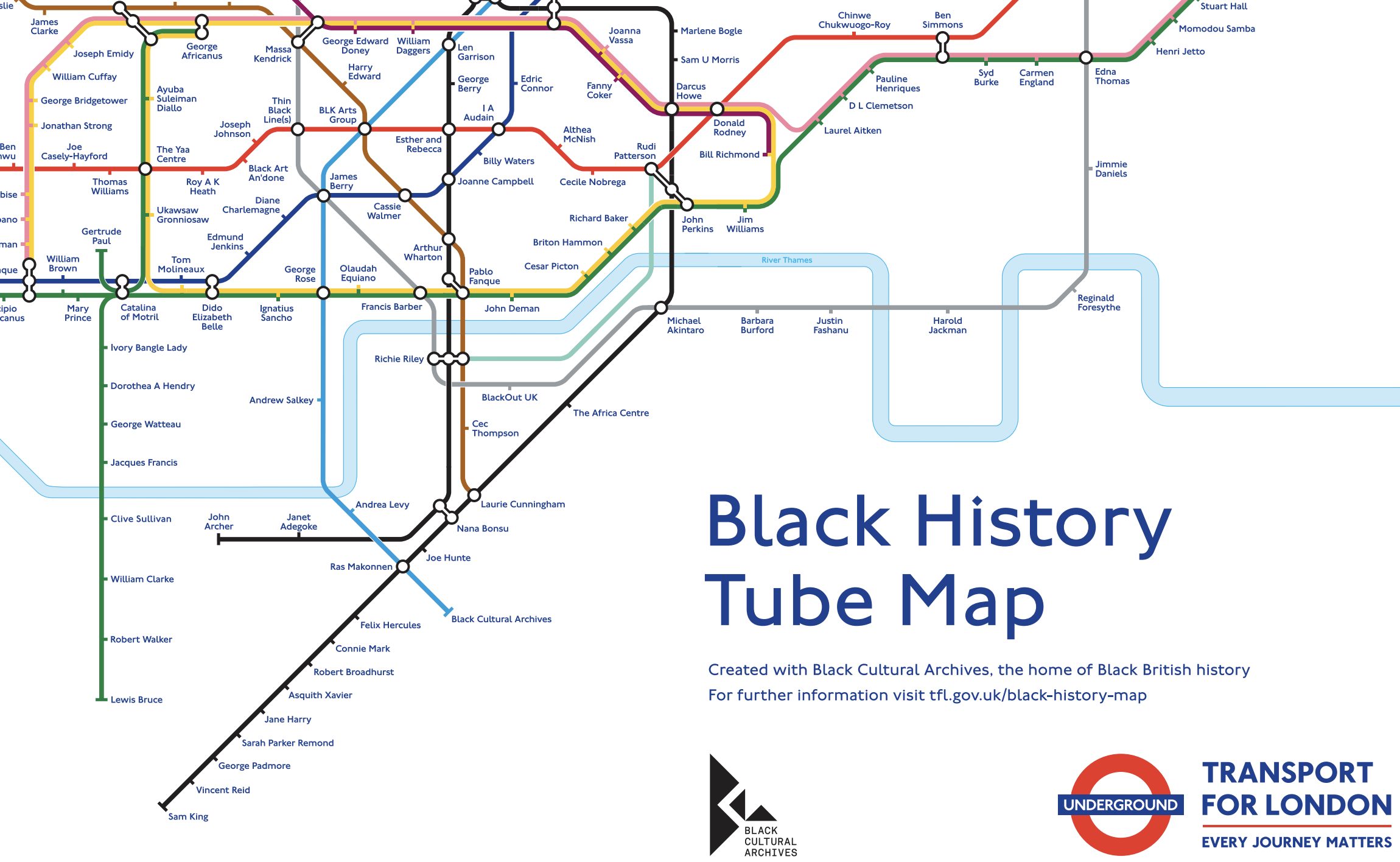 TfL and Black Cultural Archives put Black History Month on the Tube Map
