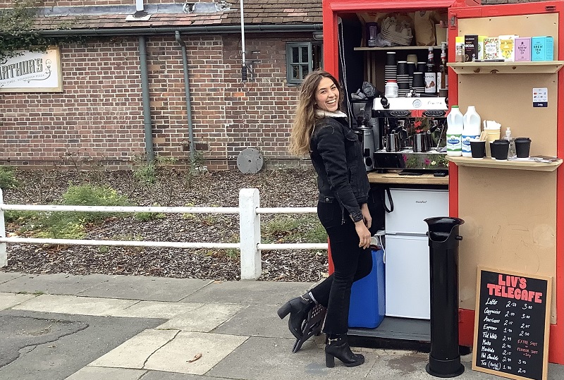 New telephone booth coffee shop in Twickenham proves popular