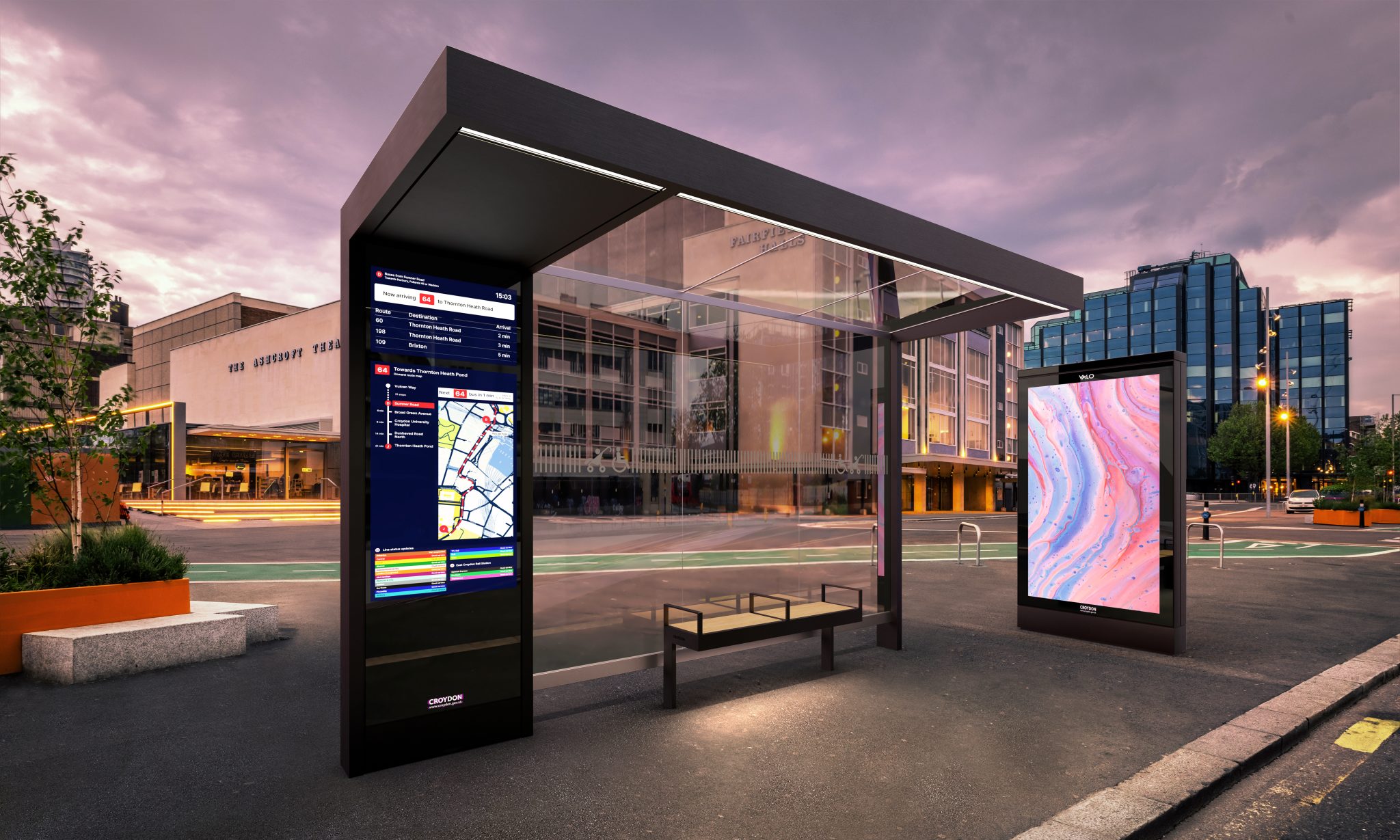 Smart bus shelters to be introduced in Croydon