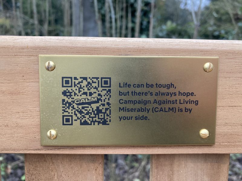 ‘After Life’ benches used to connect public with grief charity CALM