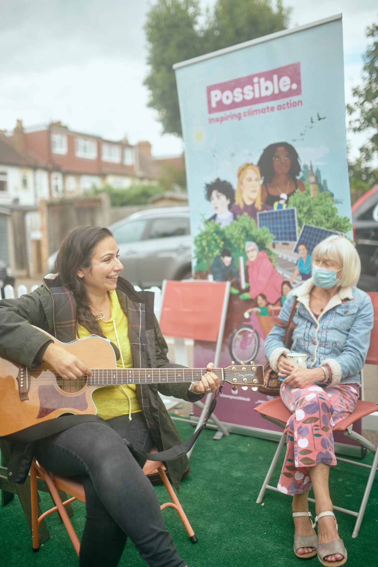 Pop-up parklets in Ealing promoting Possible’s car free success
