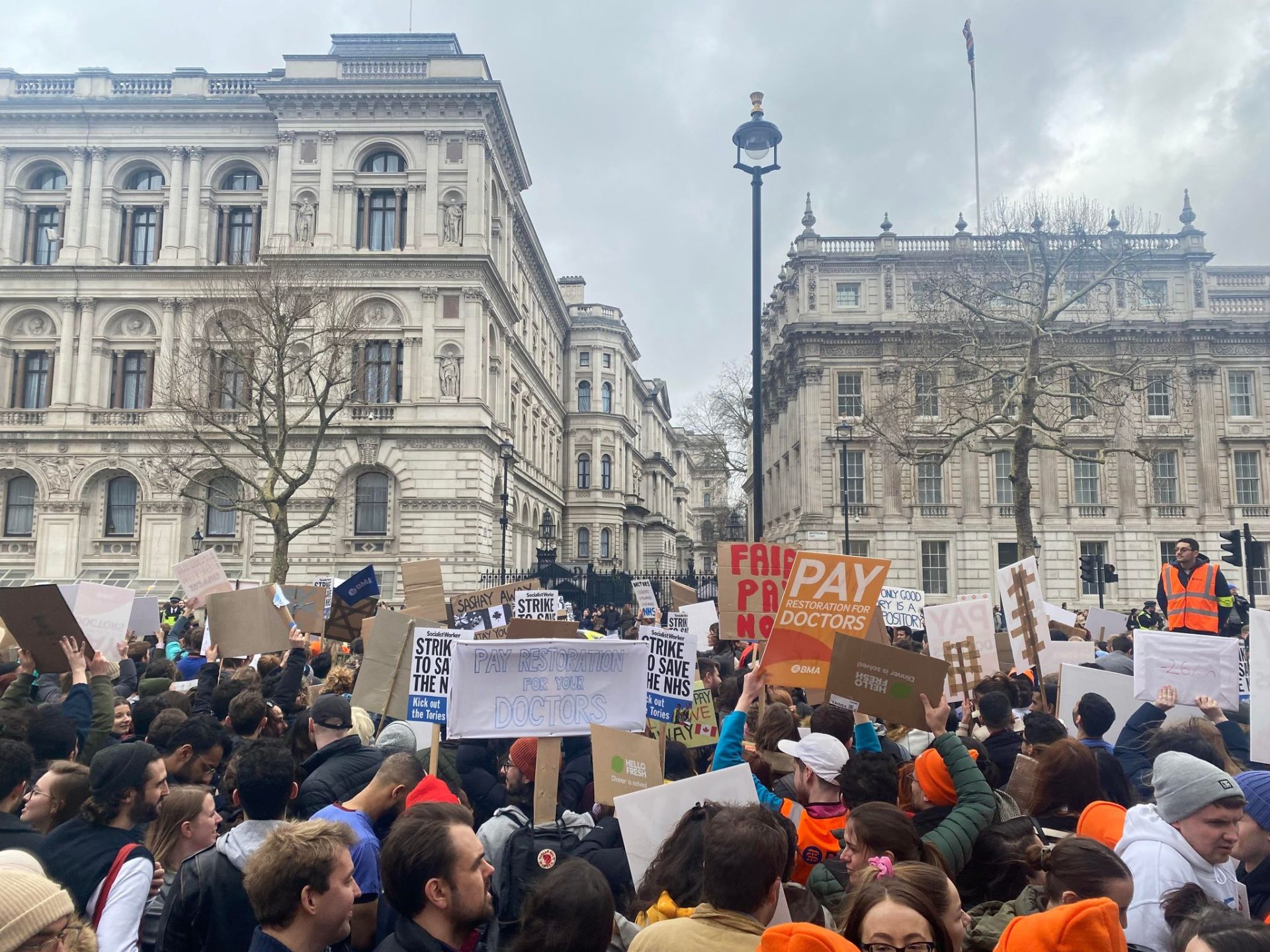 Junior doctors strike: protests take place as 98% vote for action