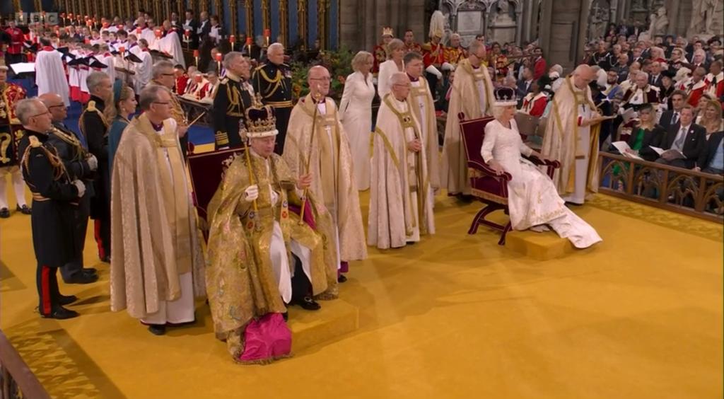 With a glance either side of Charles's head, the Archbishop had crowned ...