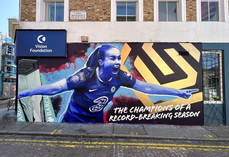 WSL champions Chelsea celebrated with Guro Reiten mural on Portobello Road