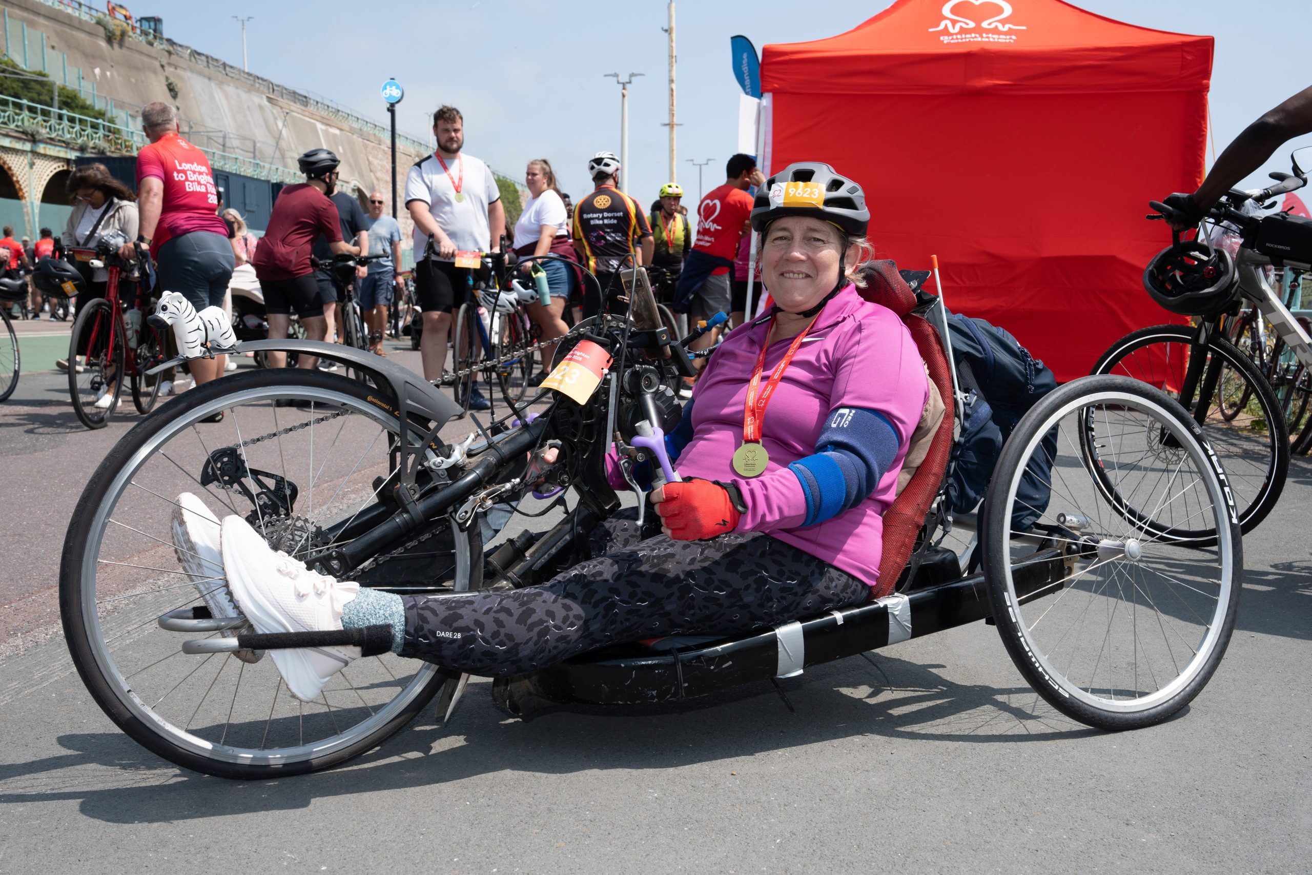 Kingston woman completes London to Brighton in handcycle