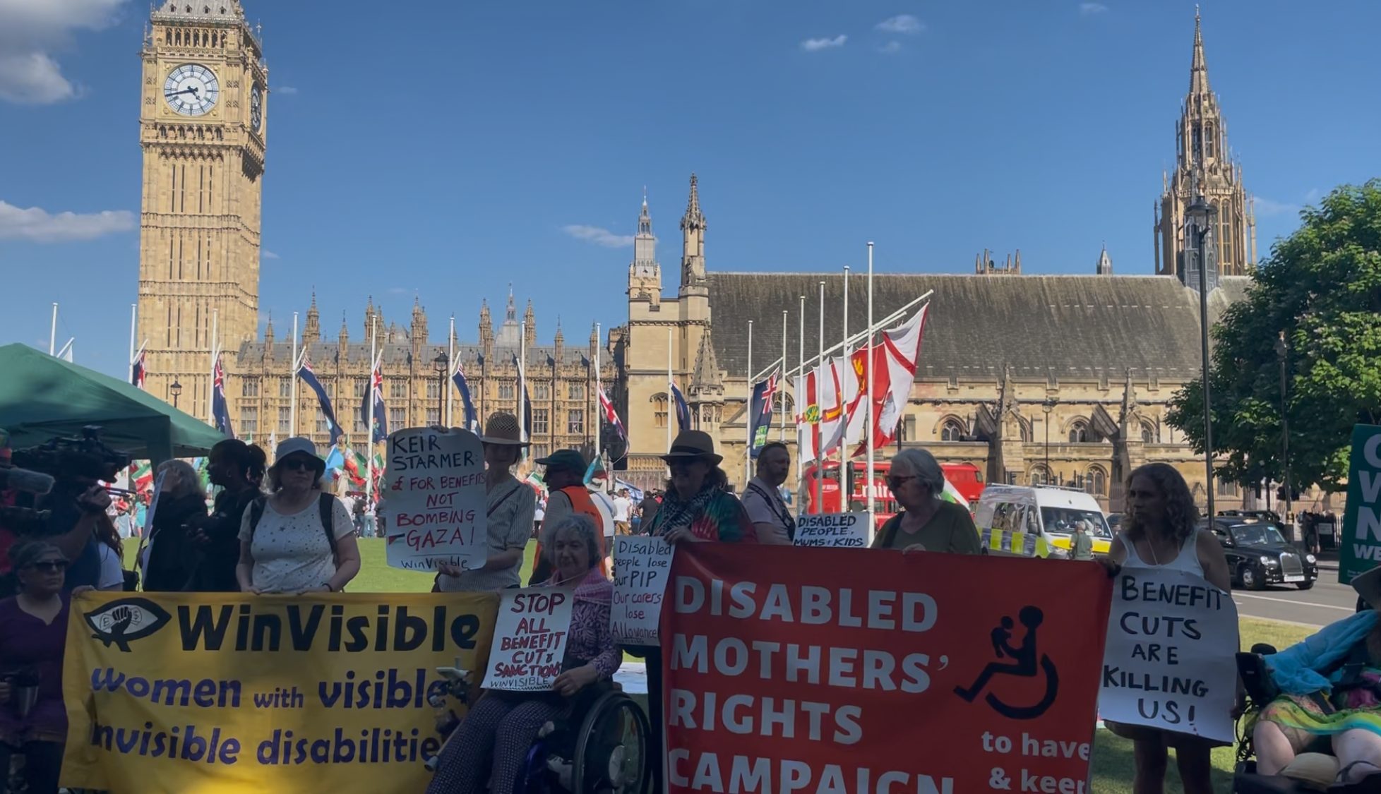 WATCH: Disability rights campaigners protest welfare reform bill
