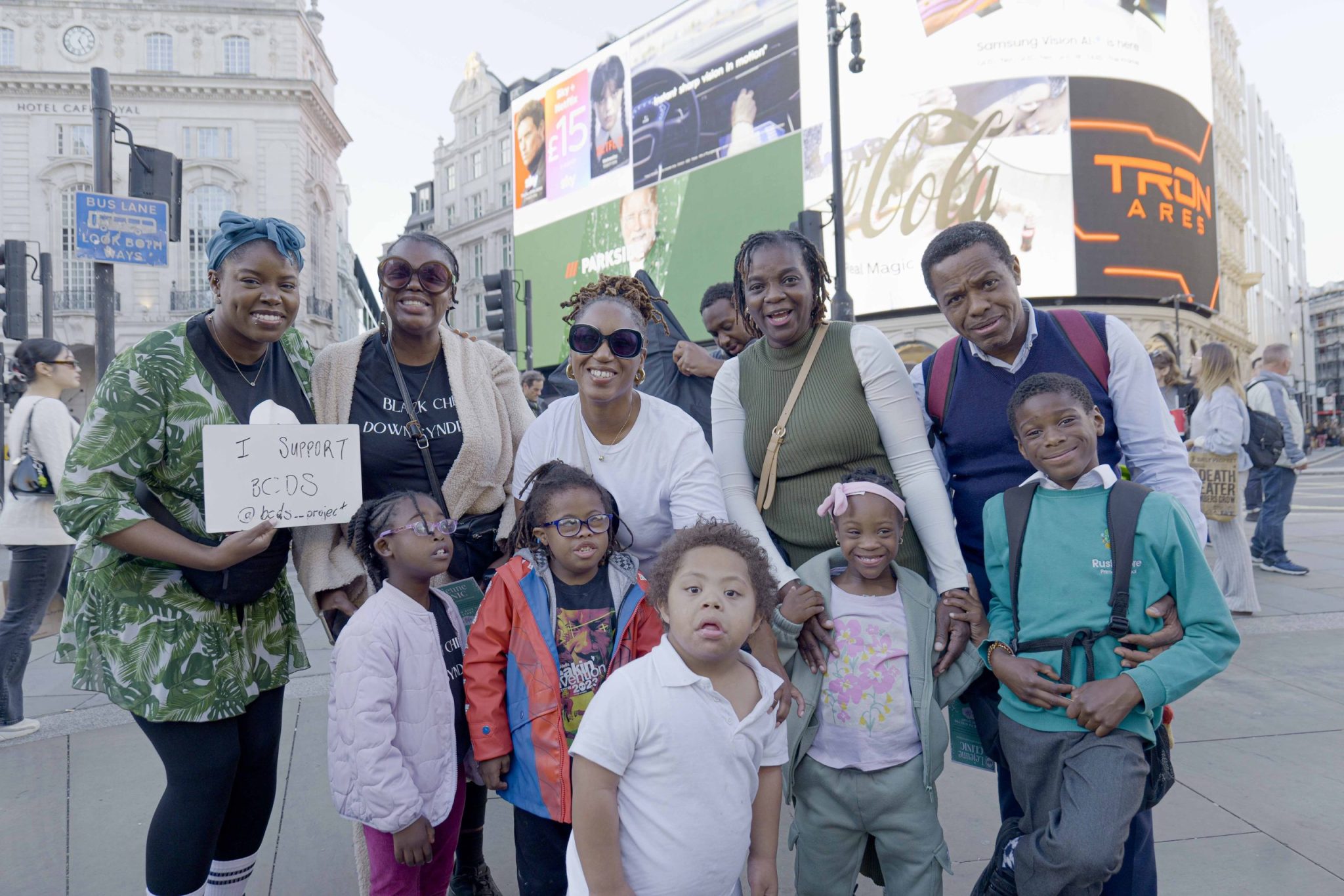 Photographs of black children with Down syndrome light up Piccadilly ...