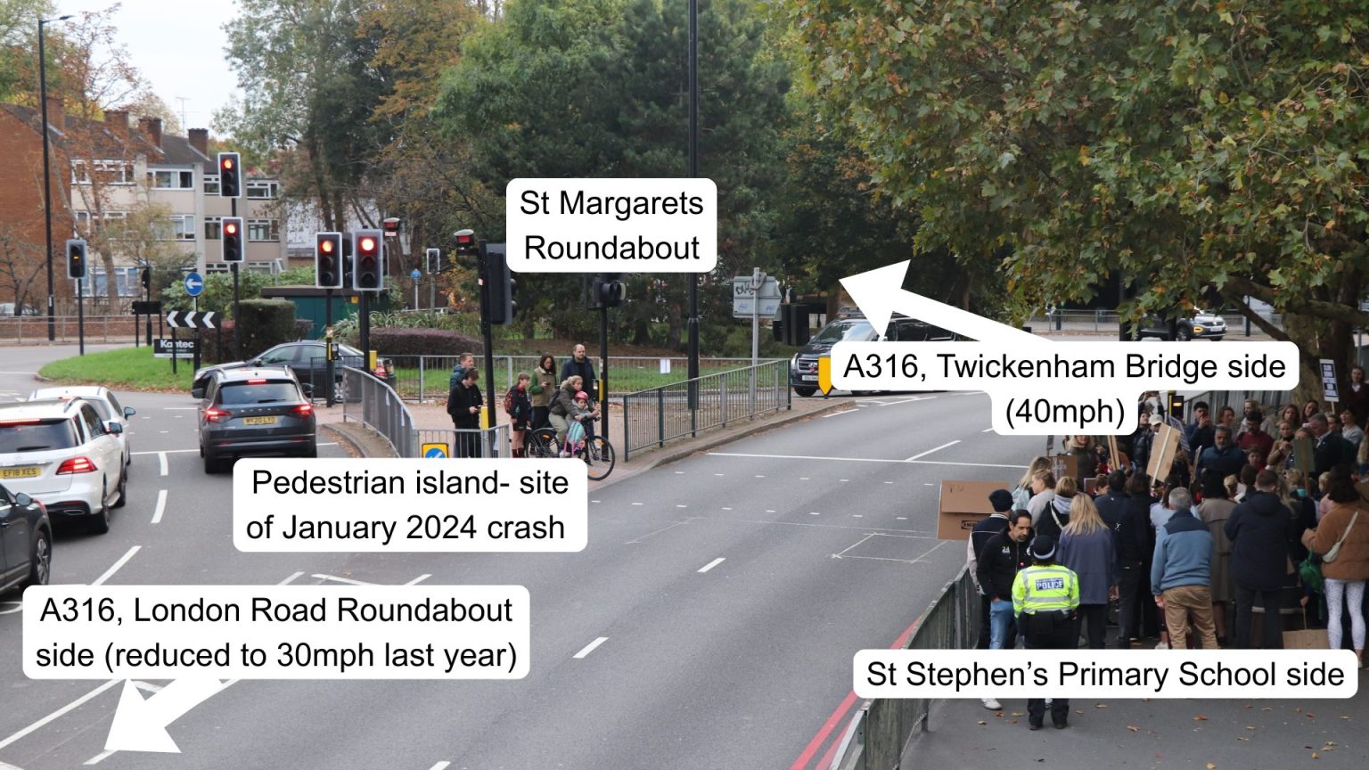 Twickenham school protest: Families demand TfL address safety concerns ...